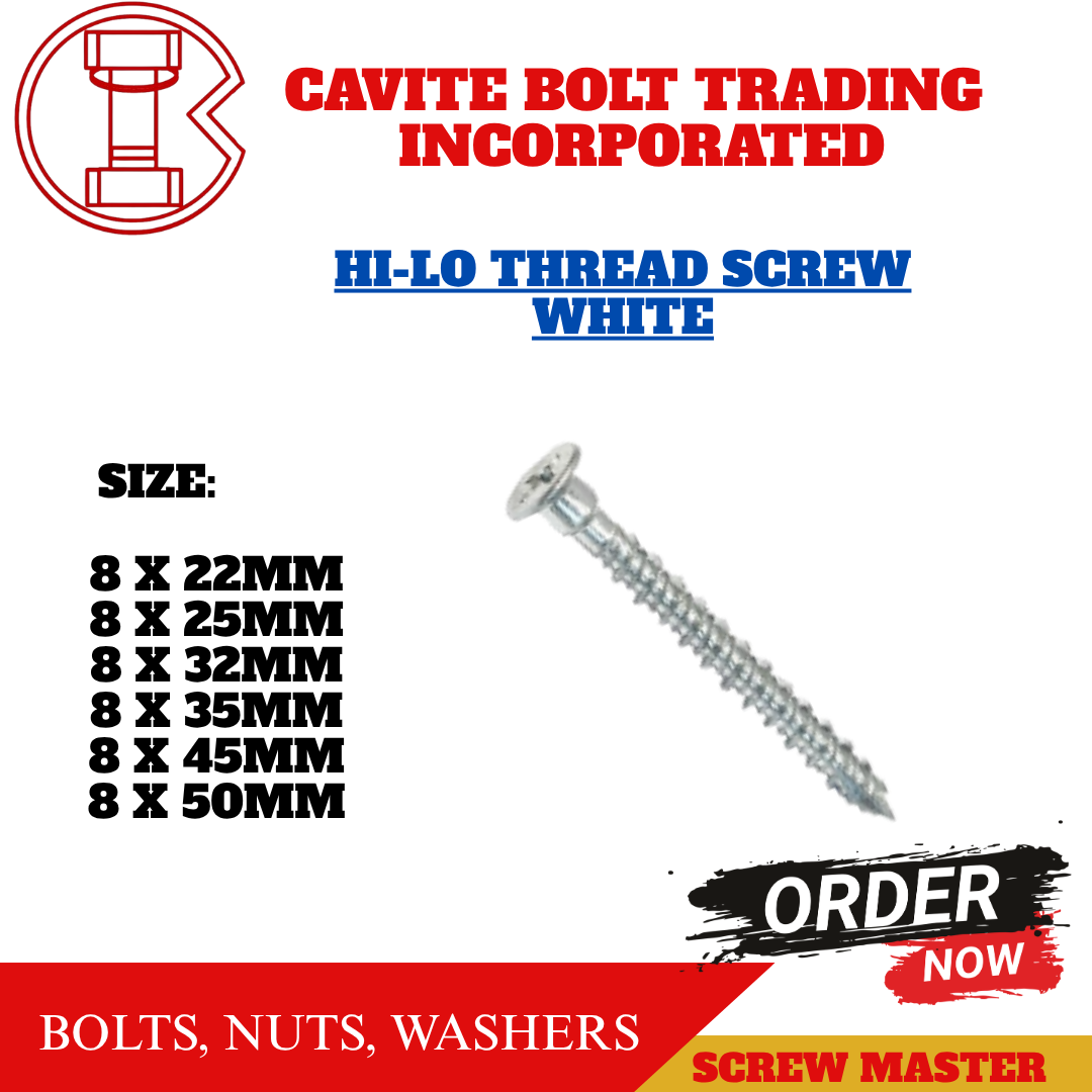 HI-LO SCREW (WHITE) 1000 PCS | Shopee Philippines