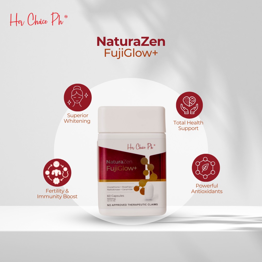 B1T2 Her Choice Naturazen FujiGlow+ with Glutathione Nattokinase | Skin Whitening Hormone Gut ...