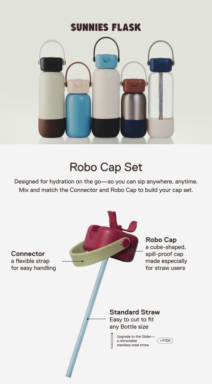 Sunnies Flask Robo Cap Connector (Detachable Silicone Strap Handle for ...