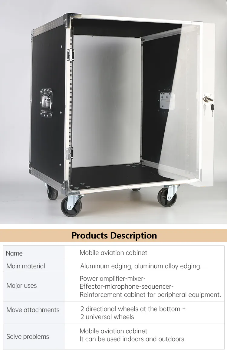 Factory Direct 12U Flight Case Power Amplifier Rack Empty Cabinet ...