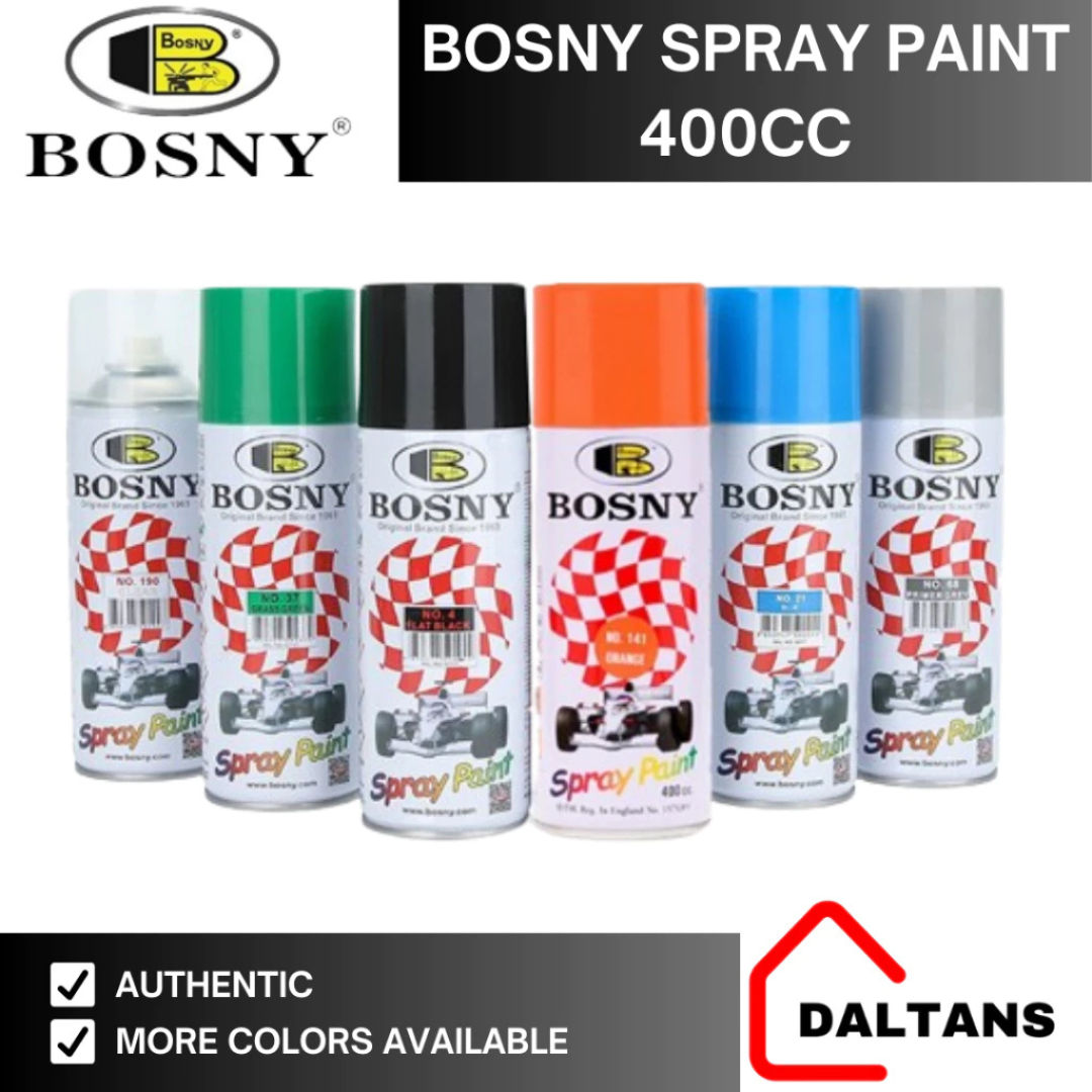 [BOX] 12 PCS BOSNY ACRYLIC SPRAY PAINT #34 LIGHT GREY | Shopee Philippines