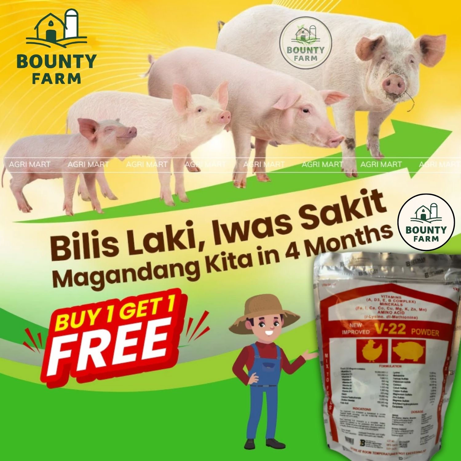 V22 Powder Vitamins and Minerals for Livestock Bone Strength and ...