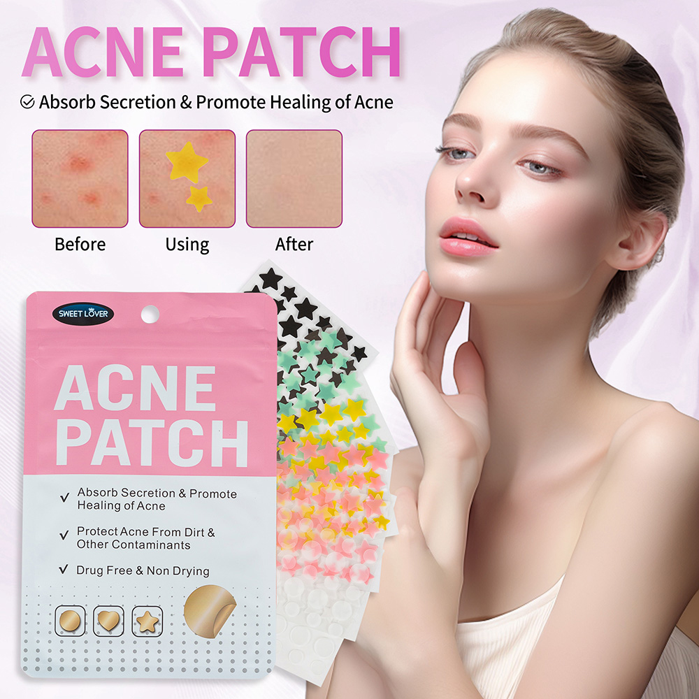 36pcs Colored Acne Patch Star Shape Pimple Sticker Face Skin Care ...