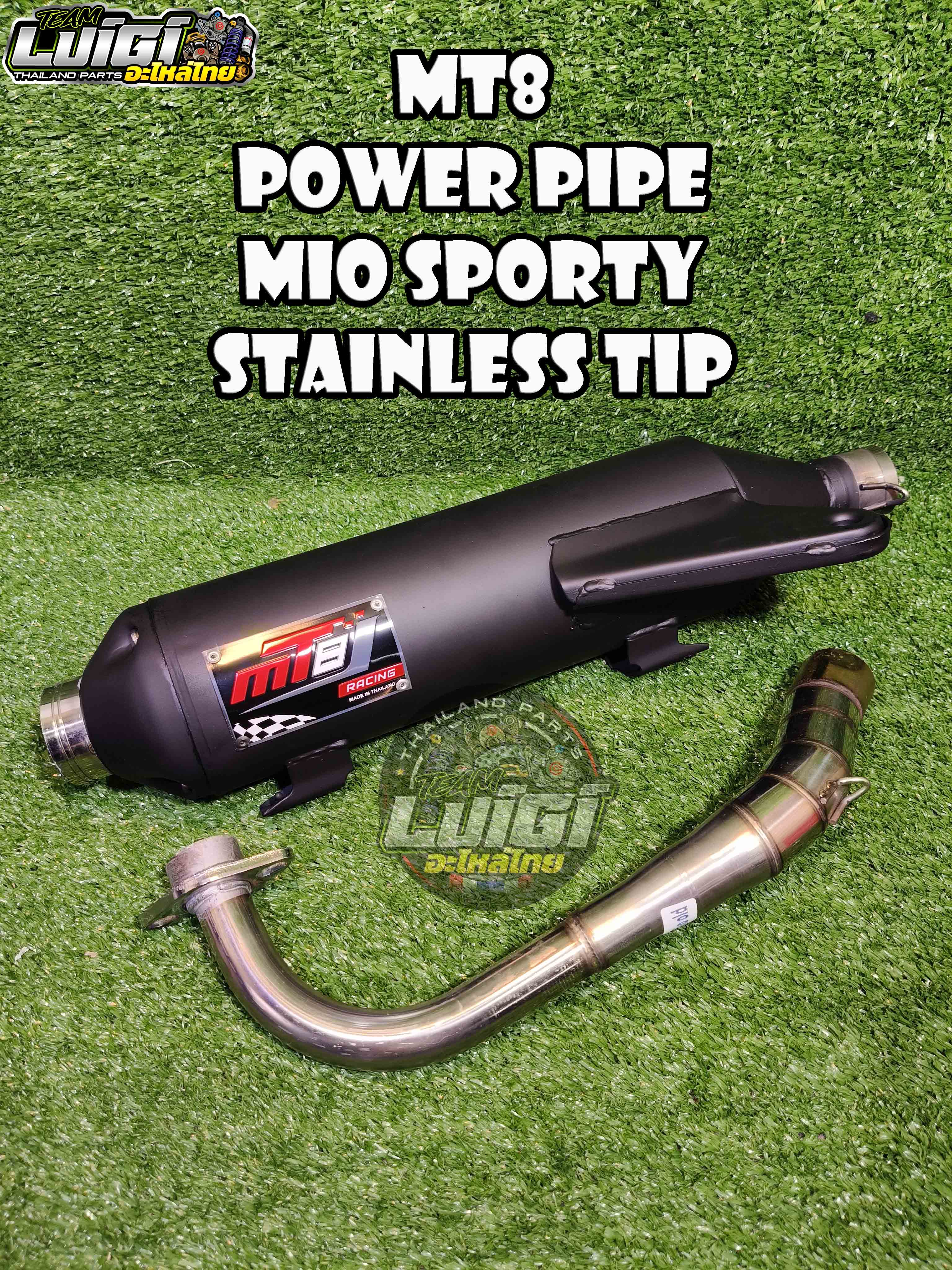 YAMAHA MIO SPORTY MT8 POWER PIPE REBIT EMBLEM STAINLESS TIP NEW VERSION ...