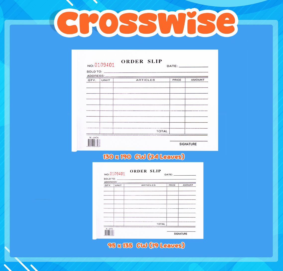 FCI Counter Receipt Original Copy Carbon Copy Customer Copy Order ...