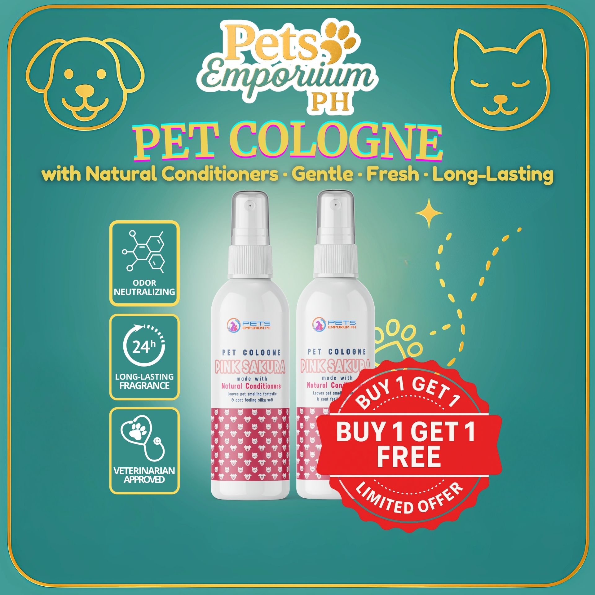 Pets Emporium PH – B1T1 Pet Cologne Pink Sakura Kiss Premium Perfume ...