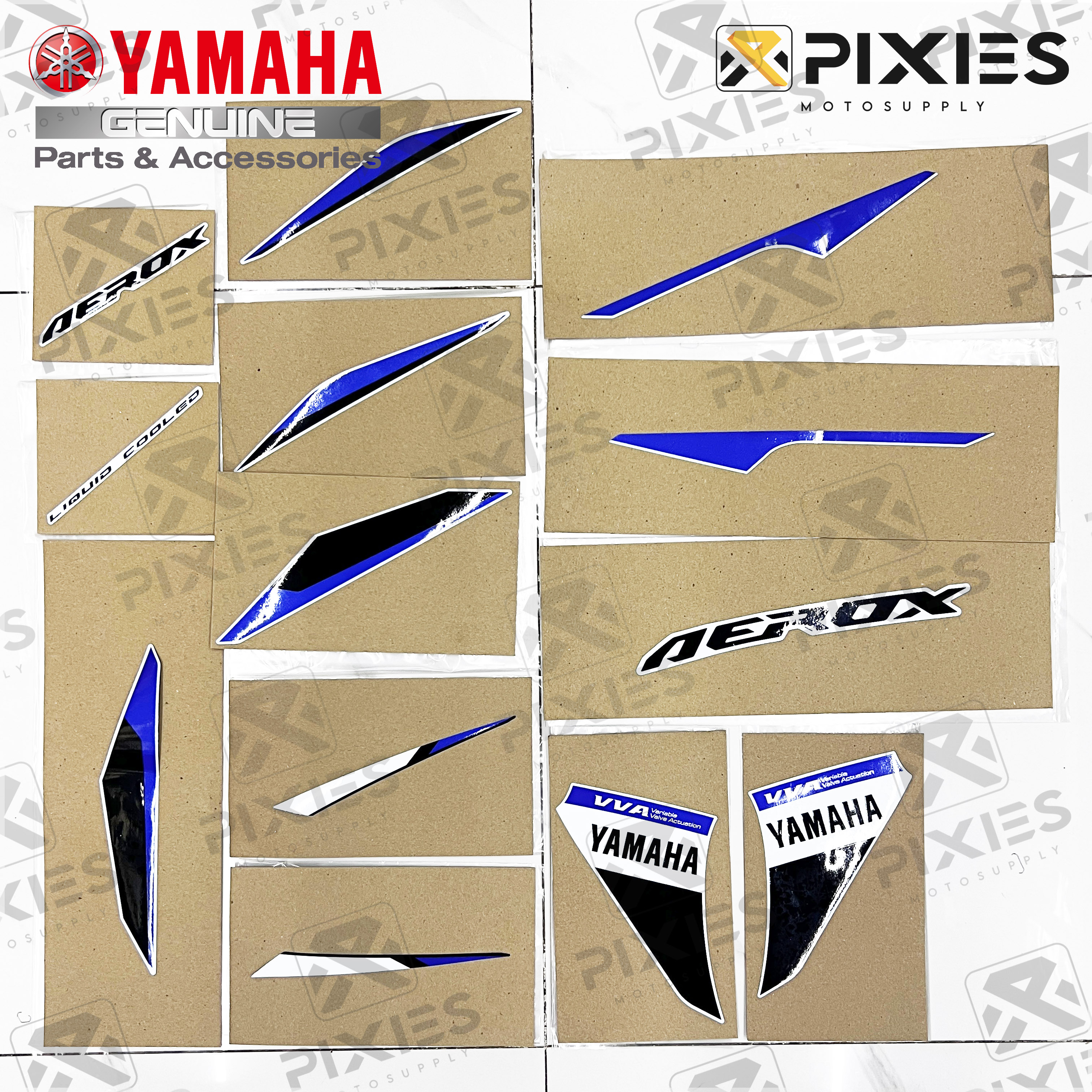 YAMAHA AEROX V3 STANDARD 2025 GLAZE BLUE LIGHT BLUE WHITE DECALS ...