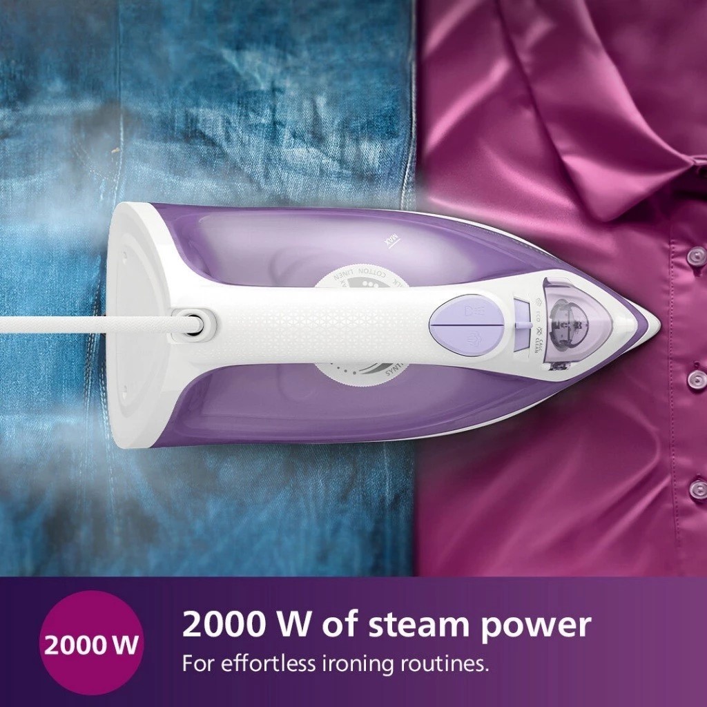 PHILIP Steam Iron DST1040/30 2000W Non Stick Soleplate Calc Clean 250ml ...