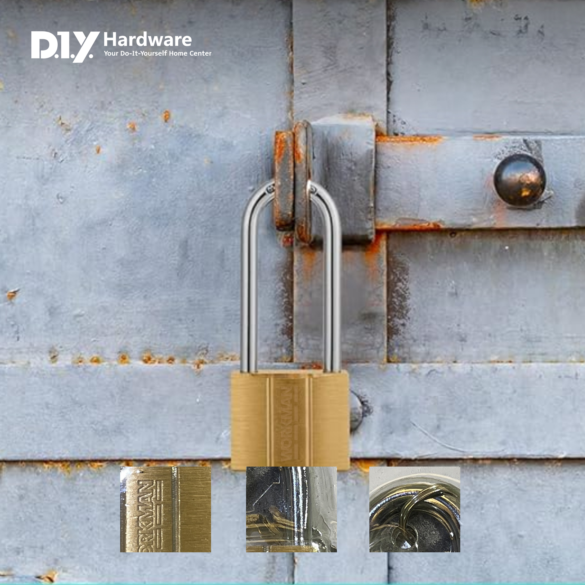 WORKMAN Brass Padlock Long Shackle 30mm - BPL017 | Shopee Philippines