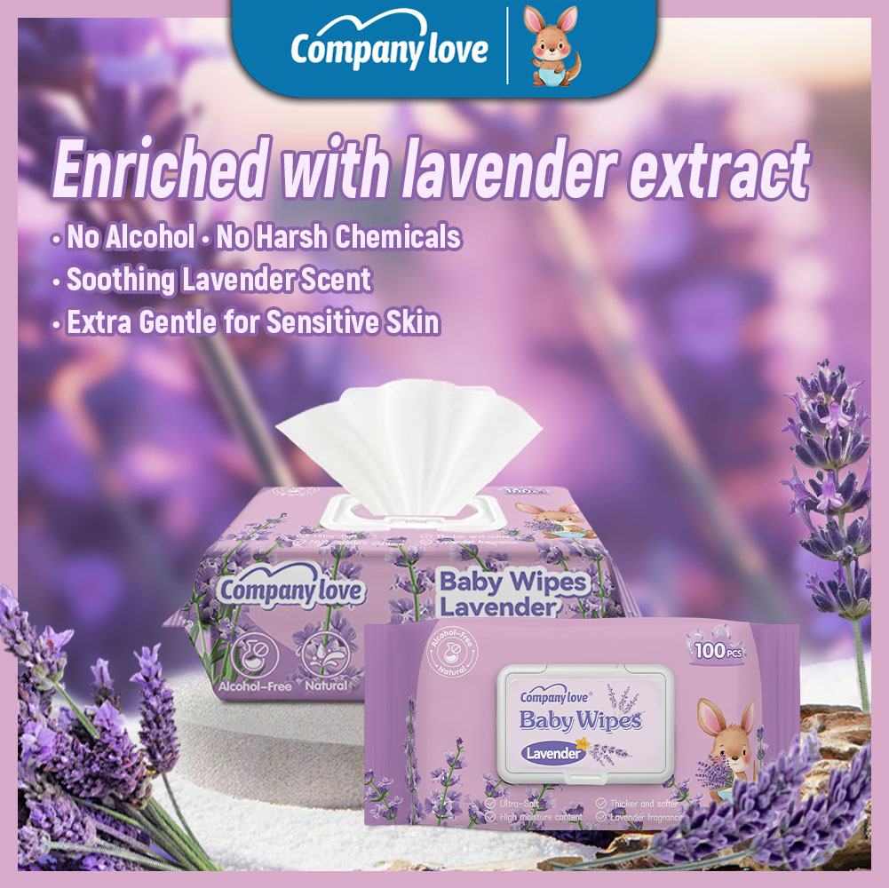 [FDA Approved] Company love Alcohol-Free Mild 1 Pack x 100Pcs Lavender ...