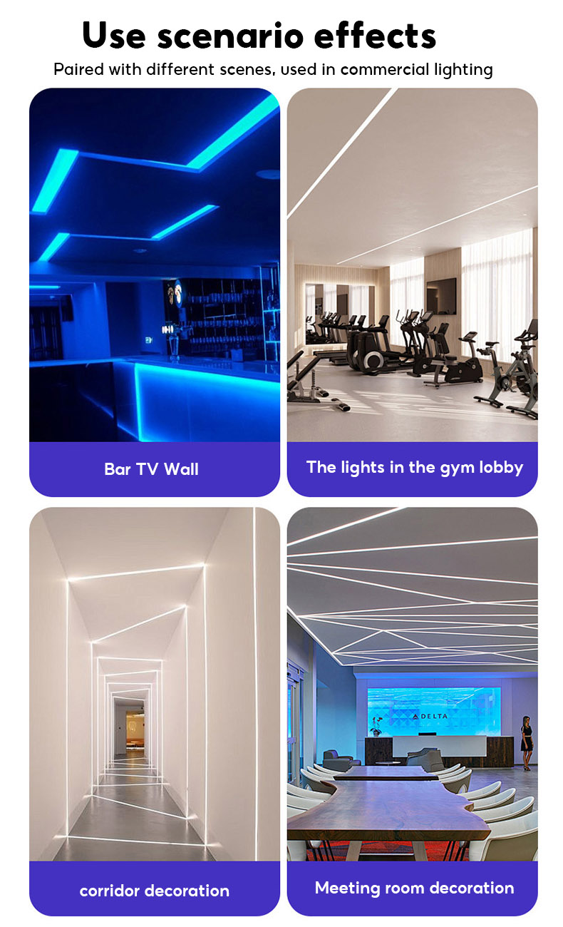 1m aluminum track light groove light strip installation groove durable ...