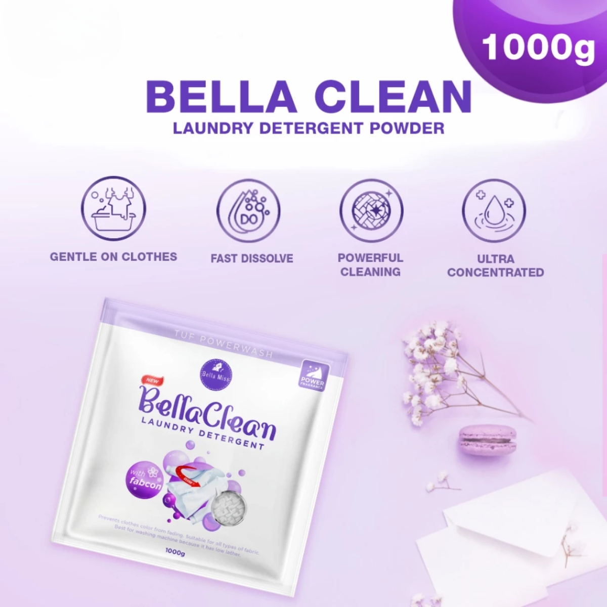 BUY1 TAKE 2 BELLA CLEAN LAUNDRY DETERGENT WITH FABCON 1KG POWERFUL ...