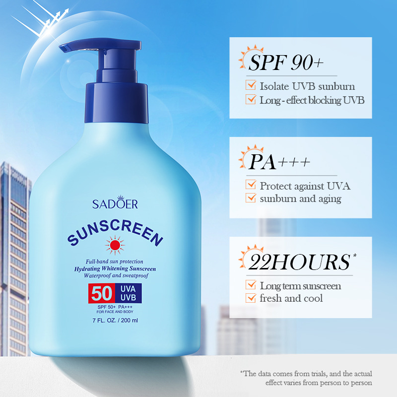 SADOER Sunscreen Moisturizing Hydrating Whitening Refreshing UV ...
