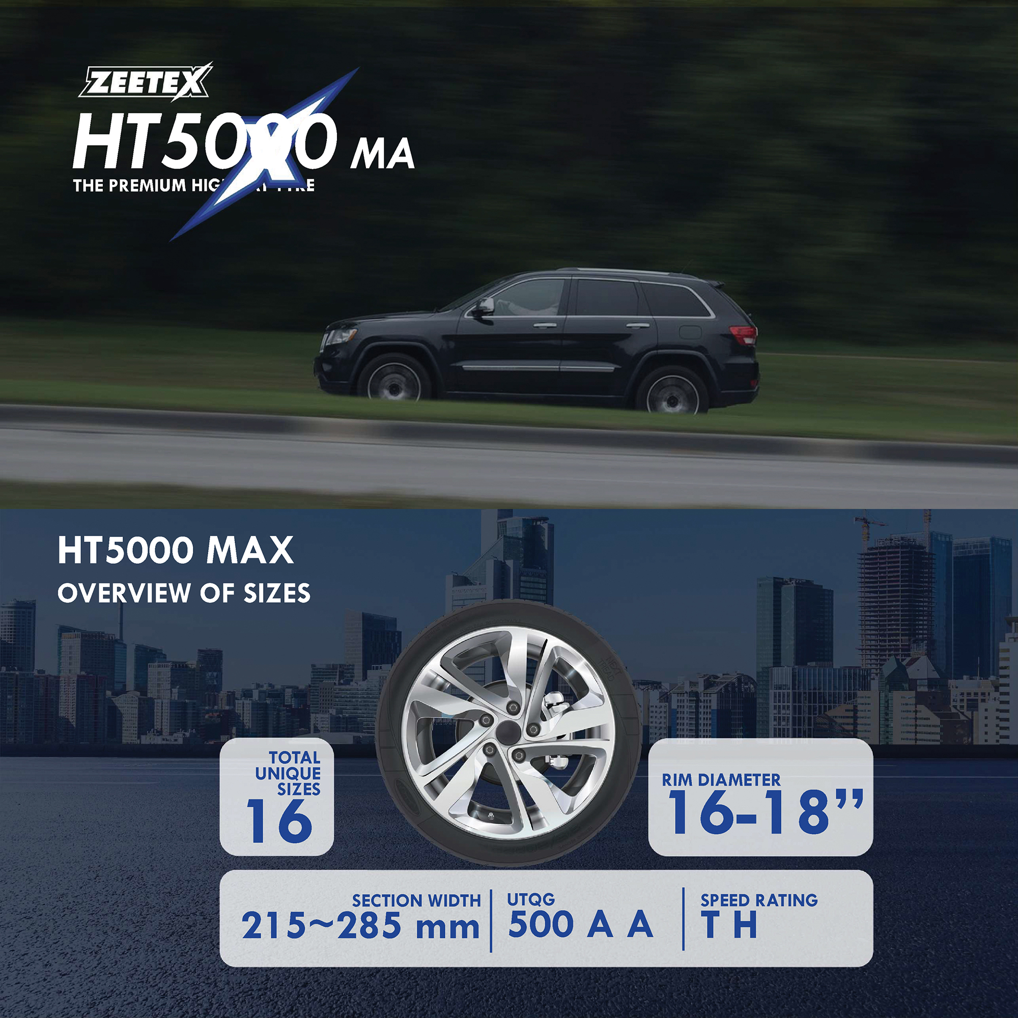 ZEETEX HT5000 Max 265/65 R17 112H Premium Highway Terrain Tire | Shopee ...