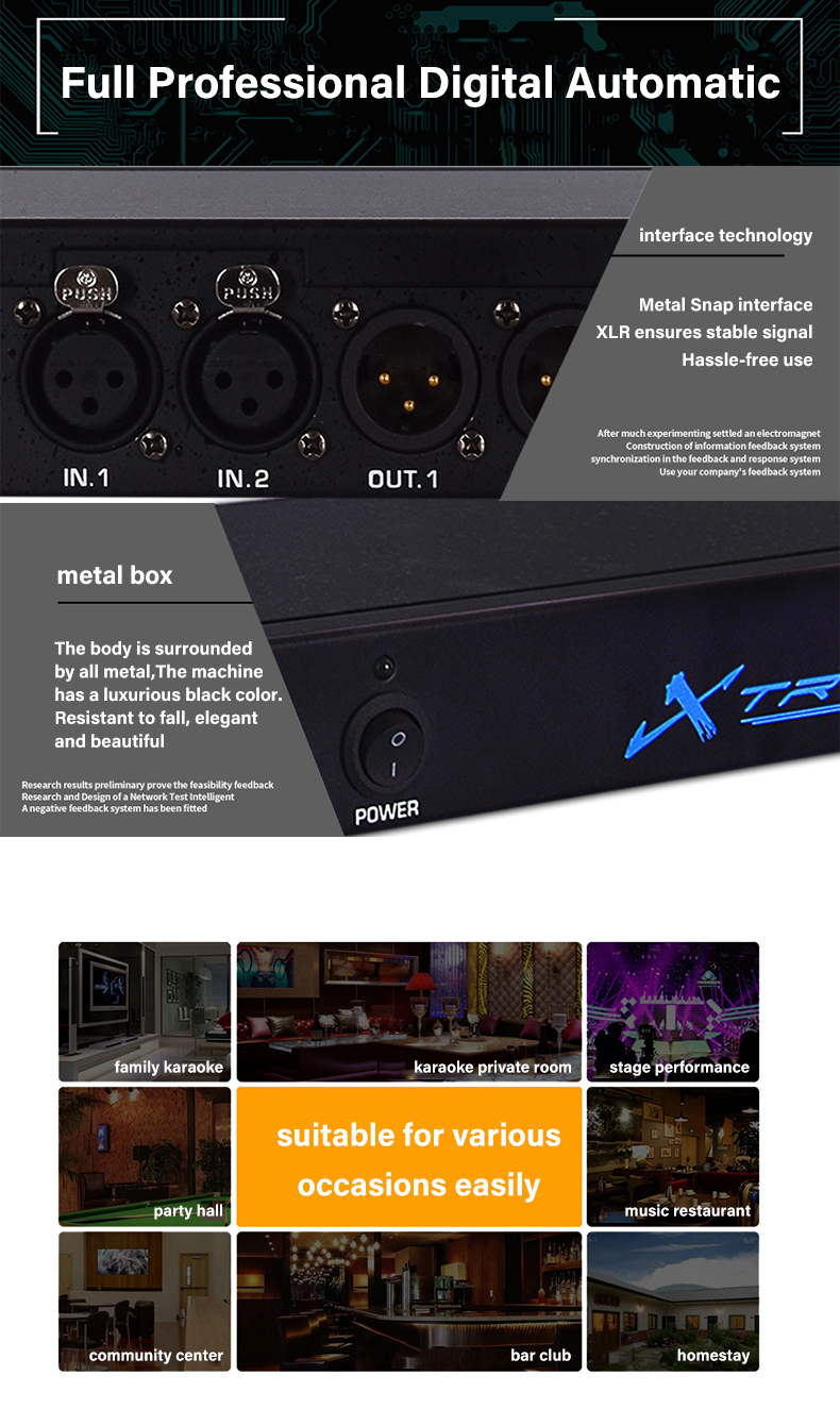 DBX 6.0 Professional Microphone Feedback Suppressor, Anti-Howling Stage ...