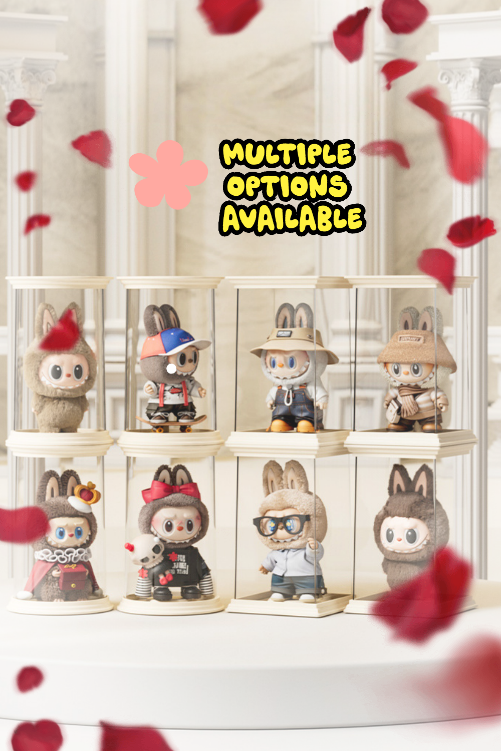 Roman Column Transparent Labubu Blind Box Collectible Display & Storage ...