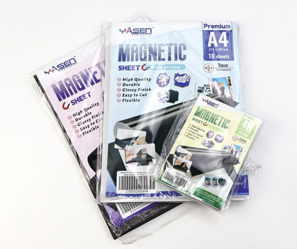 Yasen 10pcs Magnetic Sheet A4 Size with Adhesive Flexible Cuttable ...