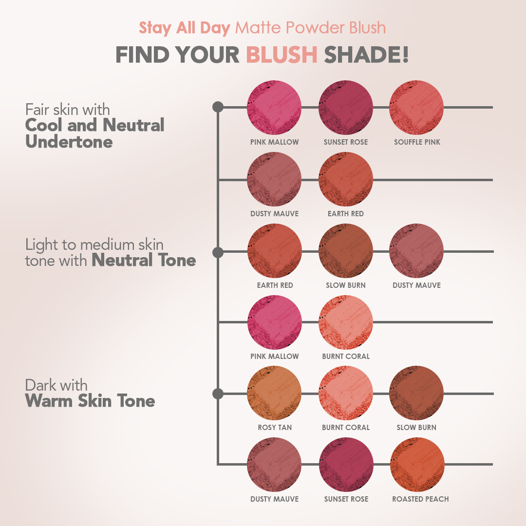 Sassy Colors Stay All Day Matte Powder Blush Makeup Long Lasting ...