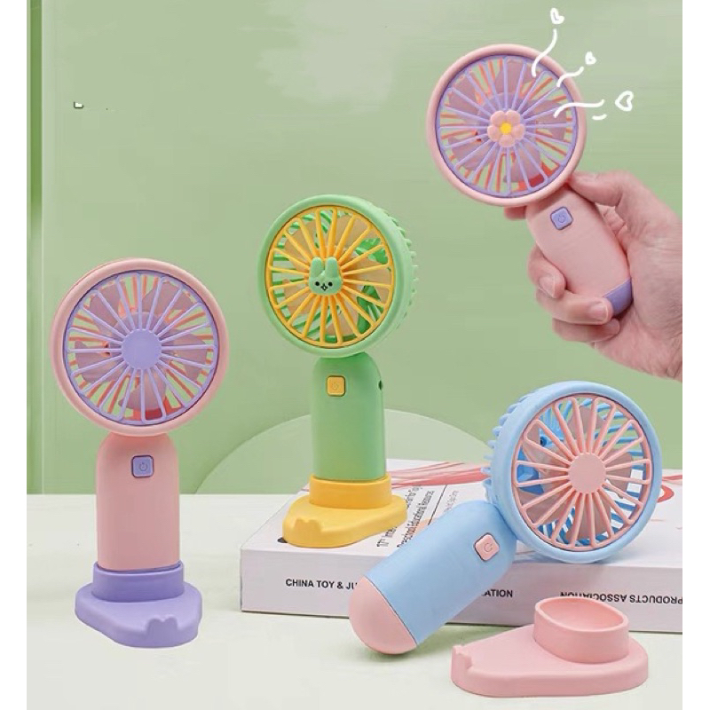 Kbuddy Cute Portable Mini Fan Rechargeable Multifuncition For Kids With ...