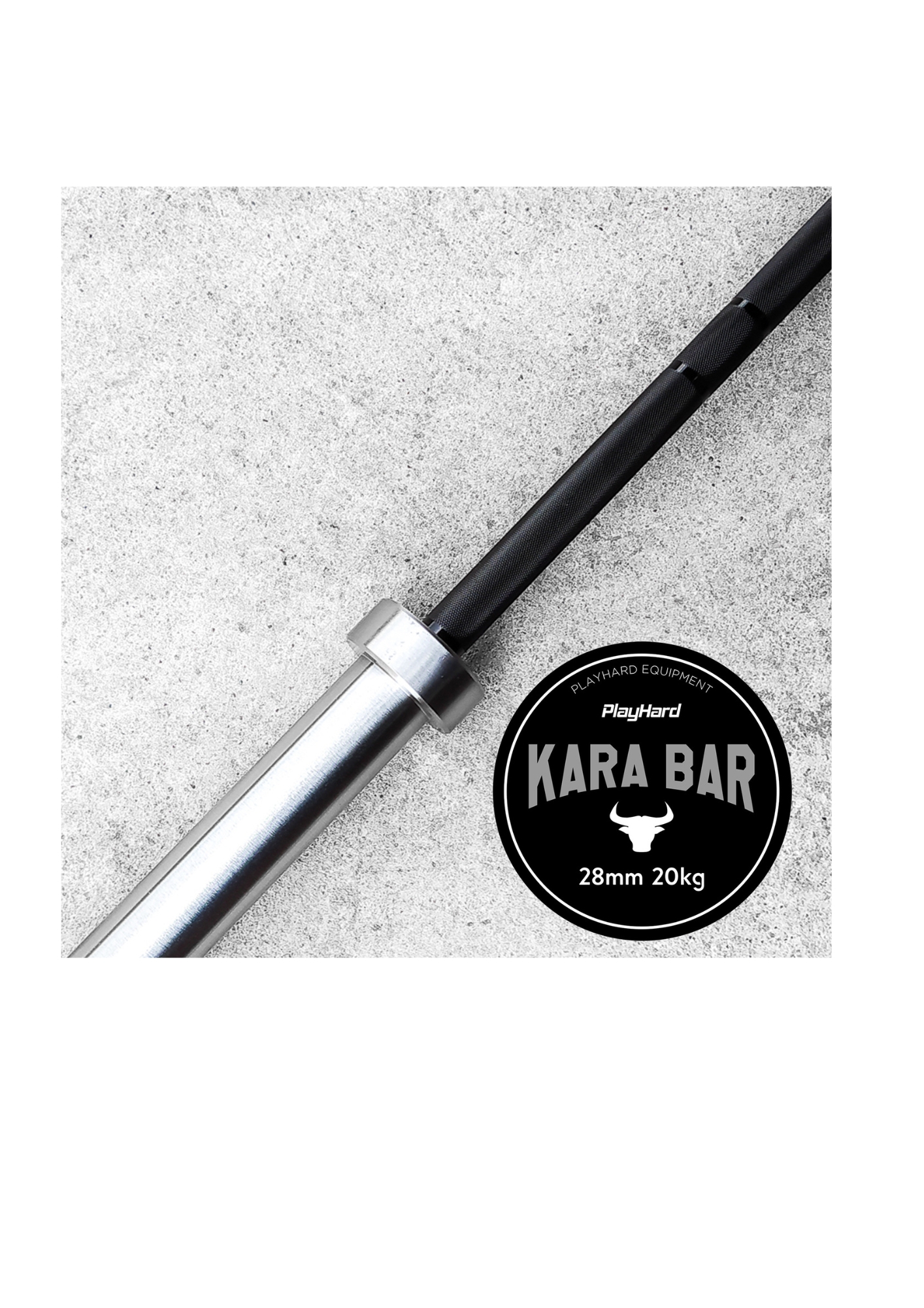 PlayHard Men’s Kara Olympic Barbell – 20KG | 28mm Grip Olympic Bar ...