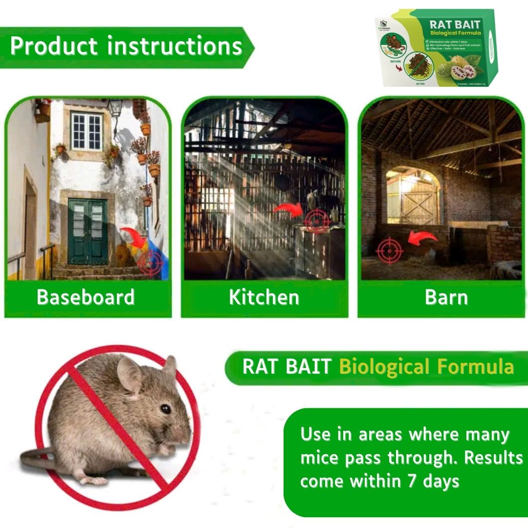 Rat Bait Biological Formula Effective Plant-Based Rat Killer Tablets ...