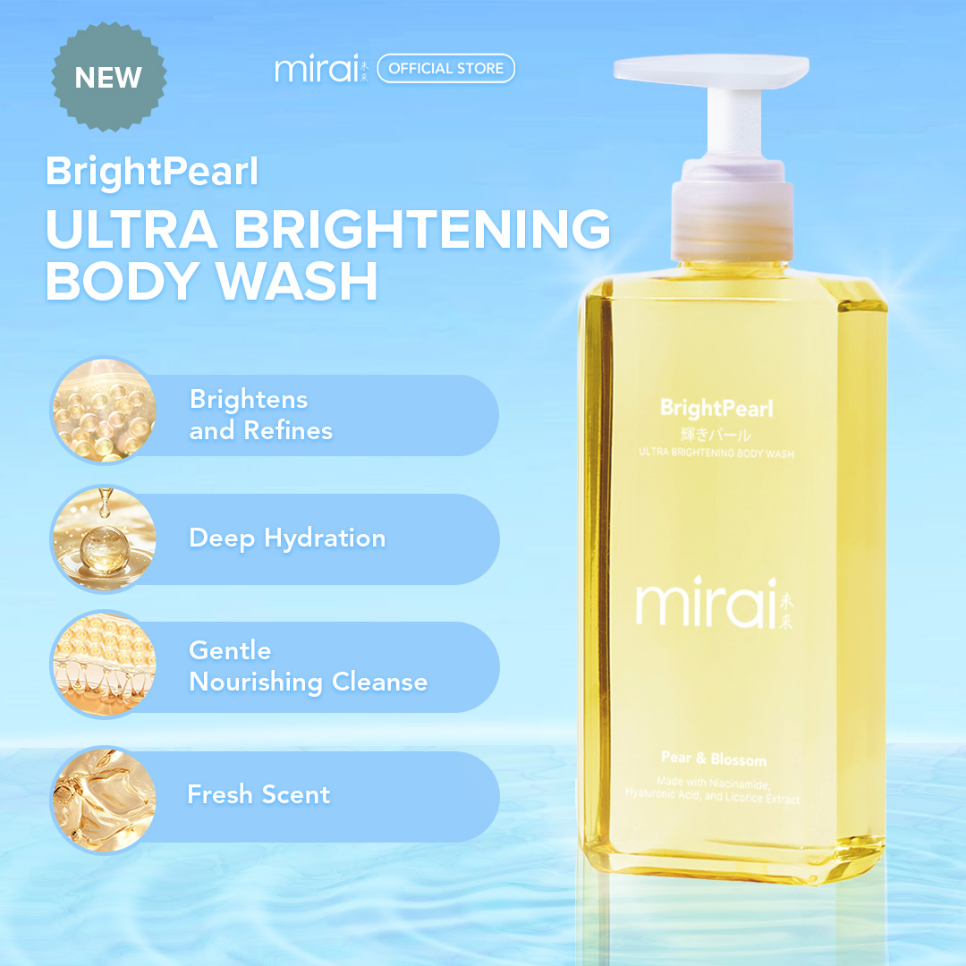 Mirai Body Wash Duo Bundle BrightPearl NightClear PetalCare Niacinamide ...