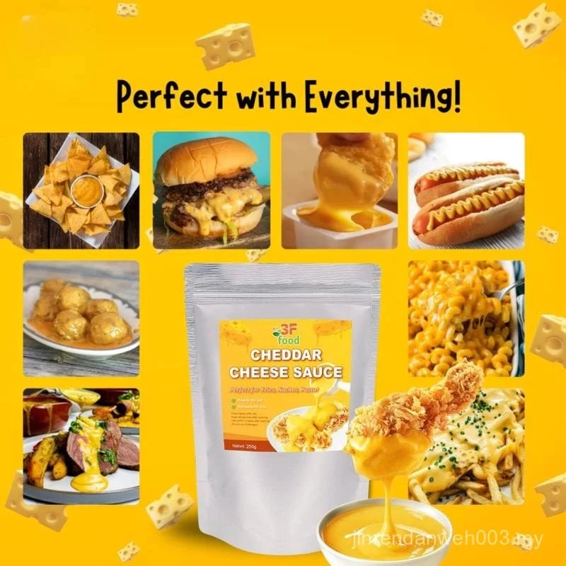 3FFOOD Cheddar Cheese Sauce – Rich, Creamy & Cheesy Flavor Perfect for ...