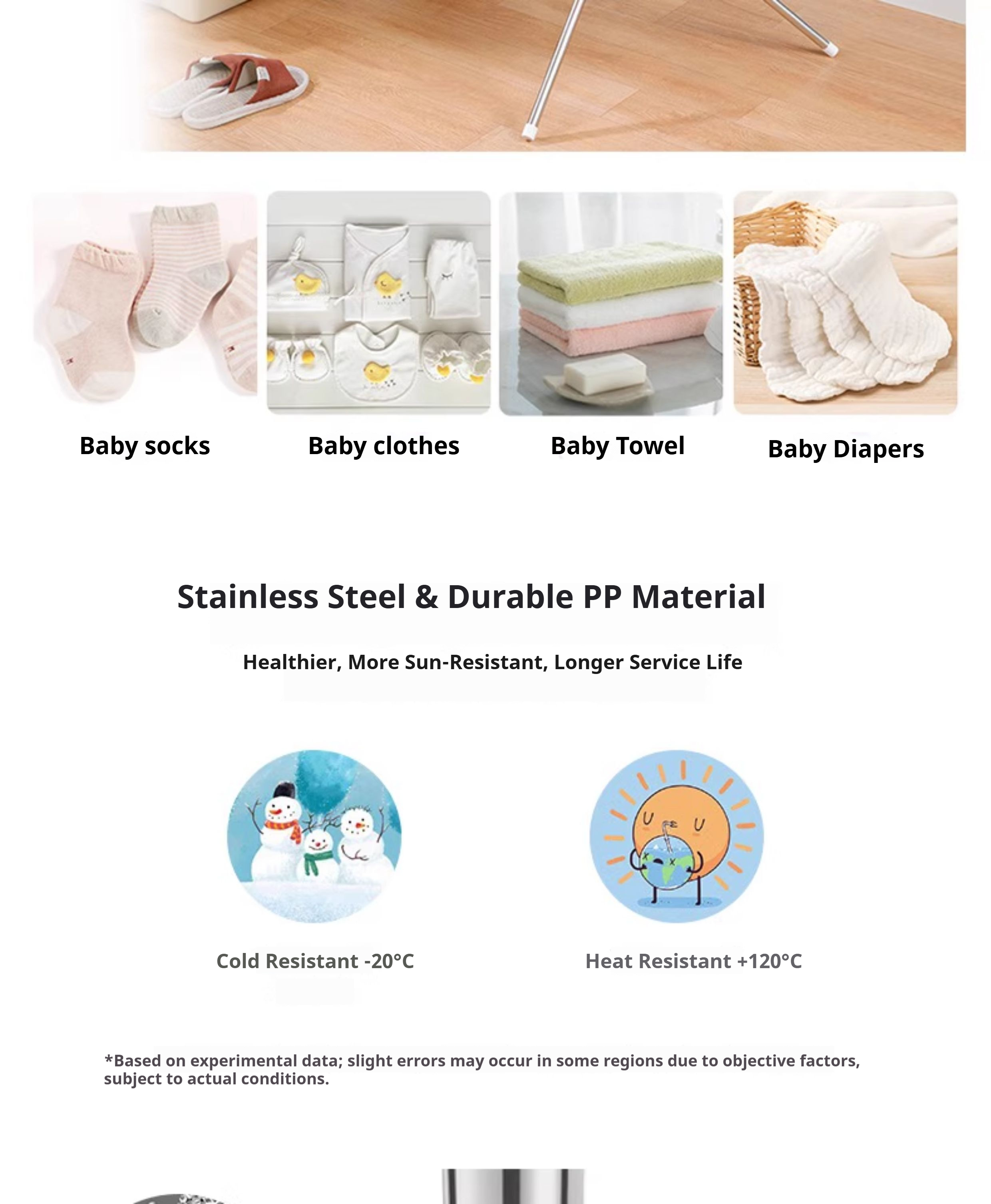 SPACEMADER Baby Clothes Drying Rack Foldable Clothes Baby Sampayan For ...