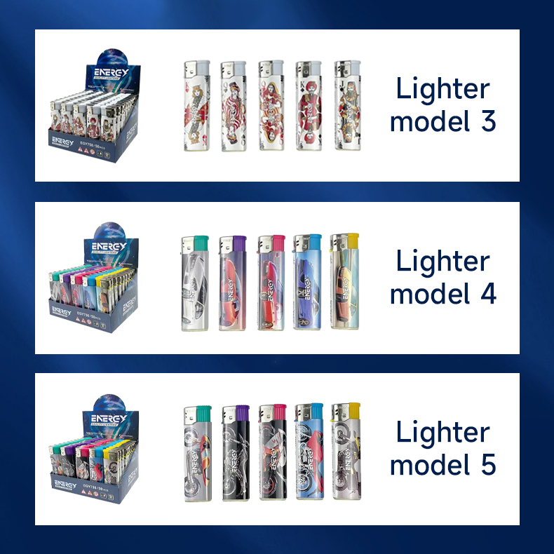 ENERGY 50pcs/1box Disposable Windproof Lighter Refillable lighter ...