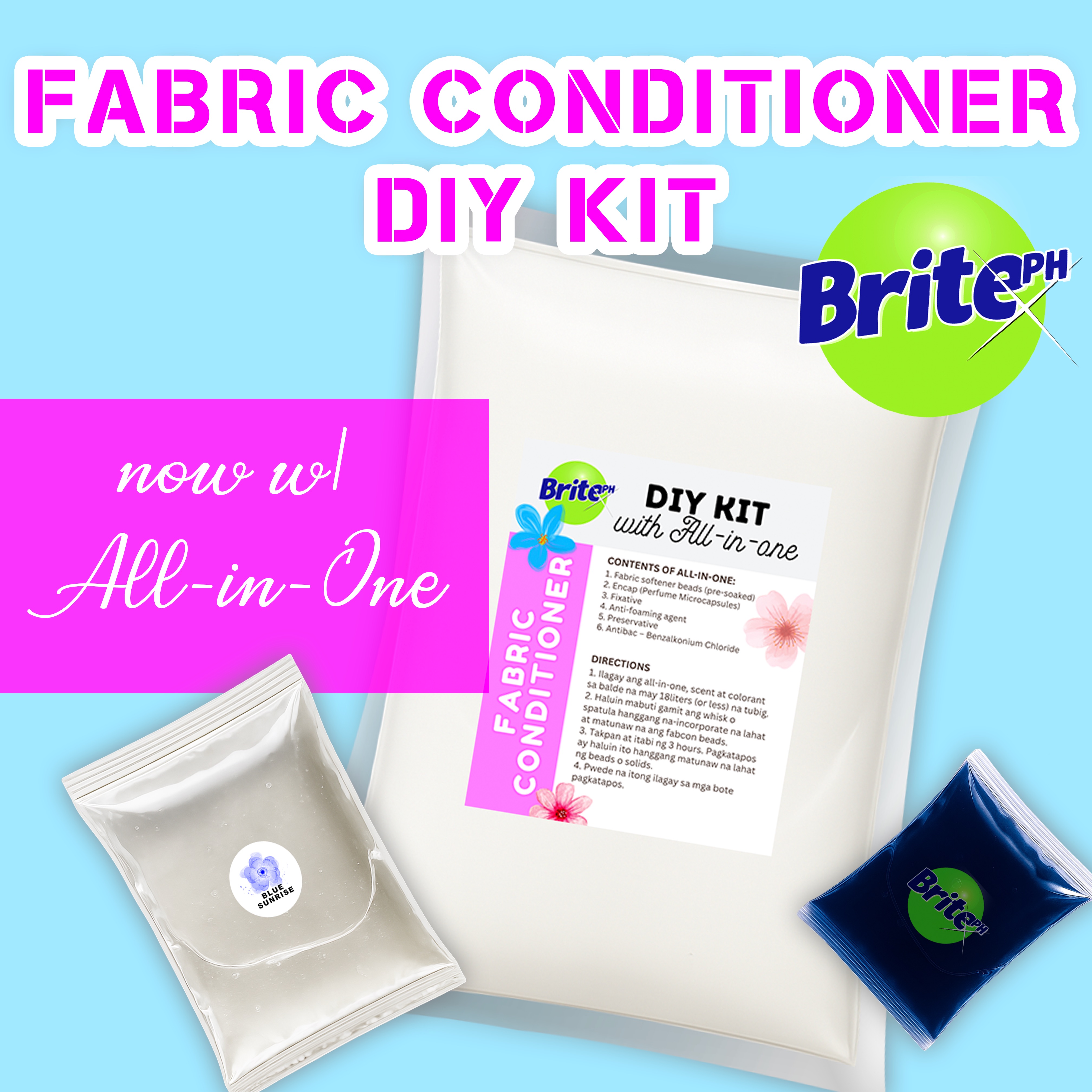 BritePH Fabric Conditioner Kit (up to 20Liters Yield) w/ All-in-one ...