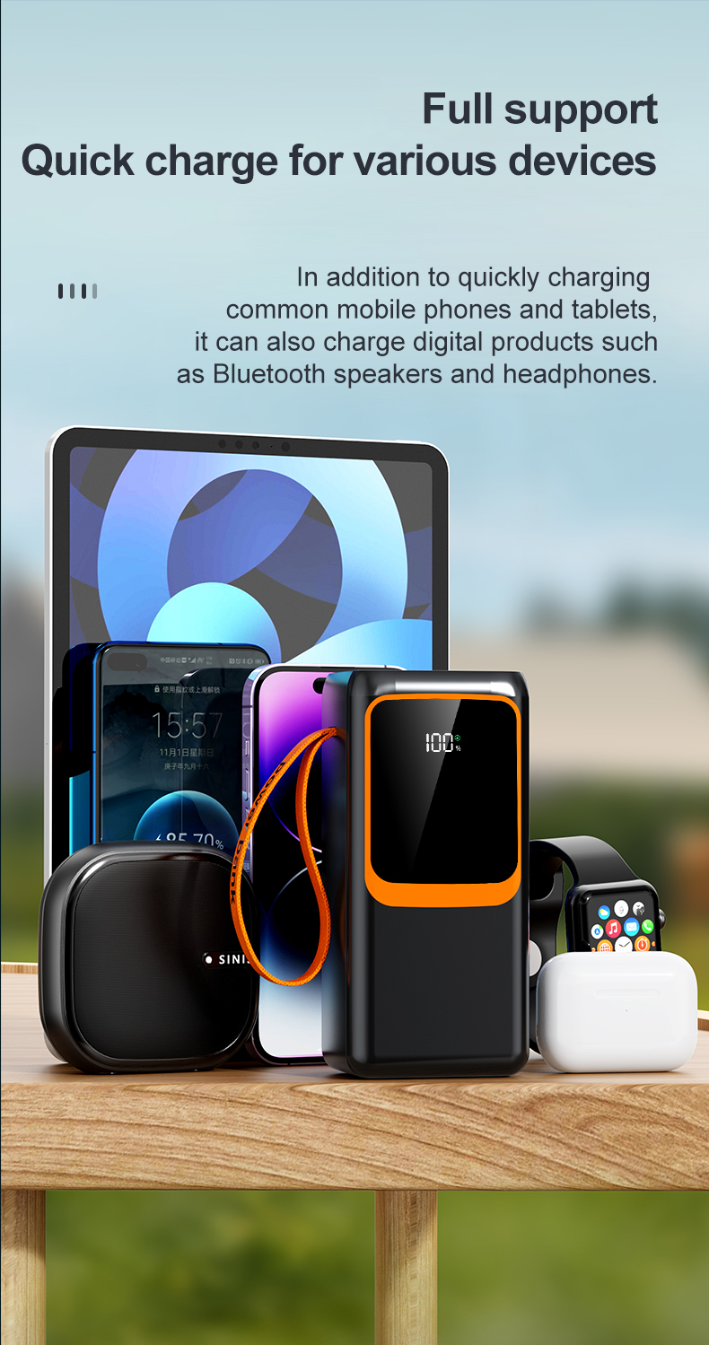 PowerBank 60000mah Dual Input and Output Port Type C & Micro USB Original 22.5W Fast Charging ...