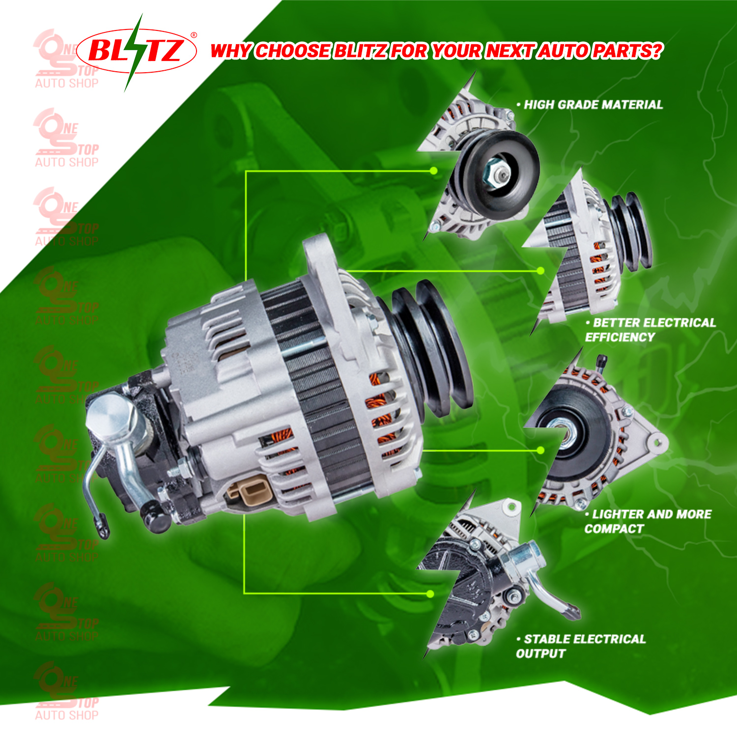 MITSUBISHI 4D56 ALTERNATOR ASSEMBLY WITH PUMP 12V 110A DOUBLE PULLEY ...
