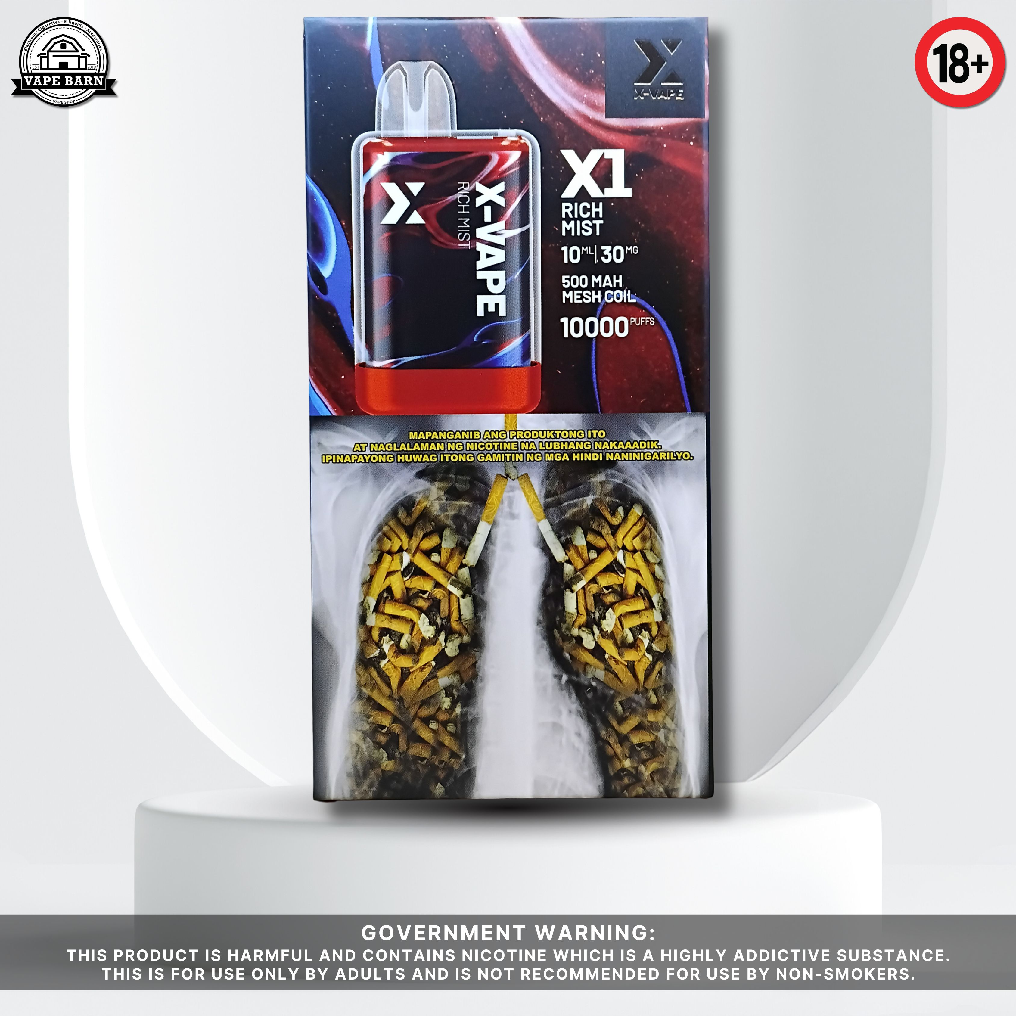 X-VAPE X1 3% 10000 Puffs Mesh Coil | Shopee Philippines