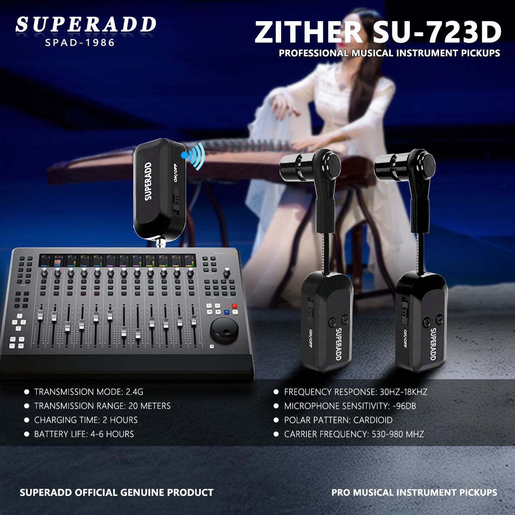 【COD】Dulcim Pickup SUPERADD SU-723D Guzheng Pickup For stage, live ...