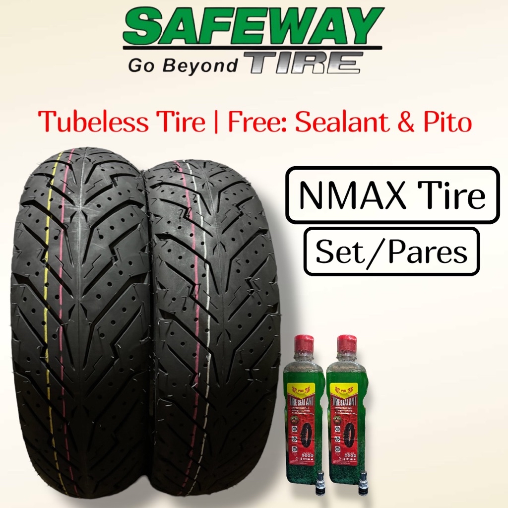SAFEWAY Tire Size 13” (SET/PARES for NMAX) with free Sealant/Pito ...