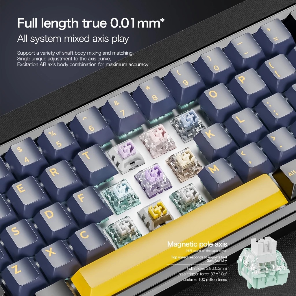 Attack Shark X65HE Pro Quickly Trigger Mechanical Keyboard Wireless ...