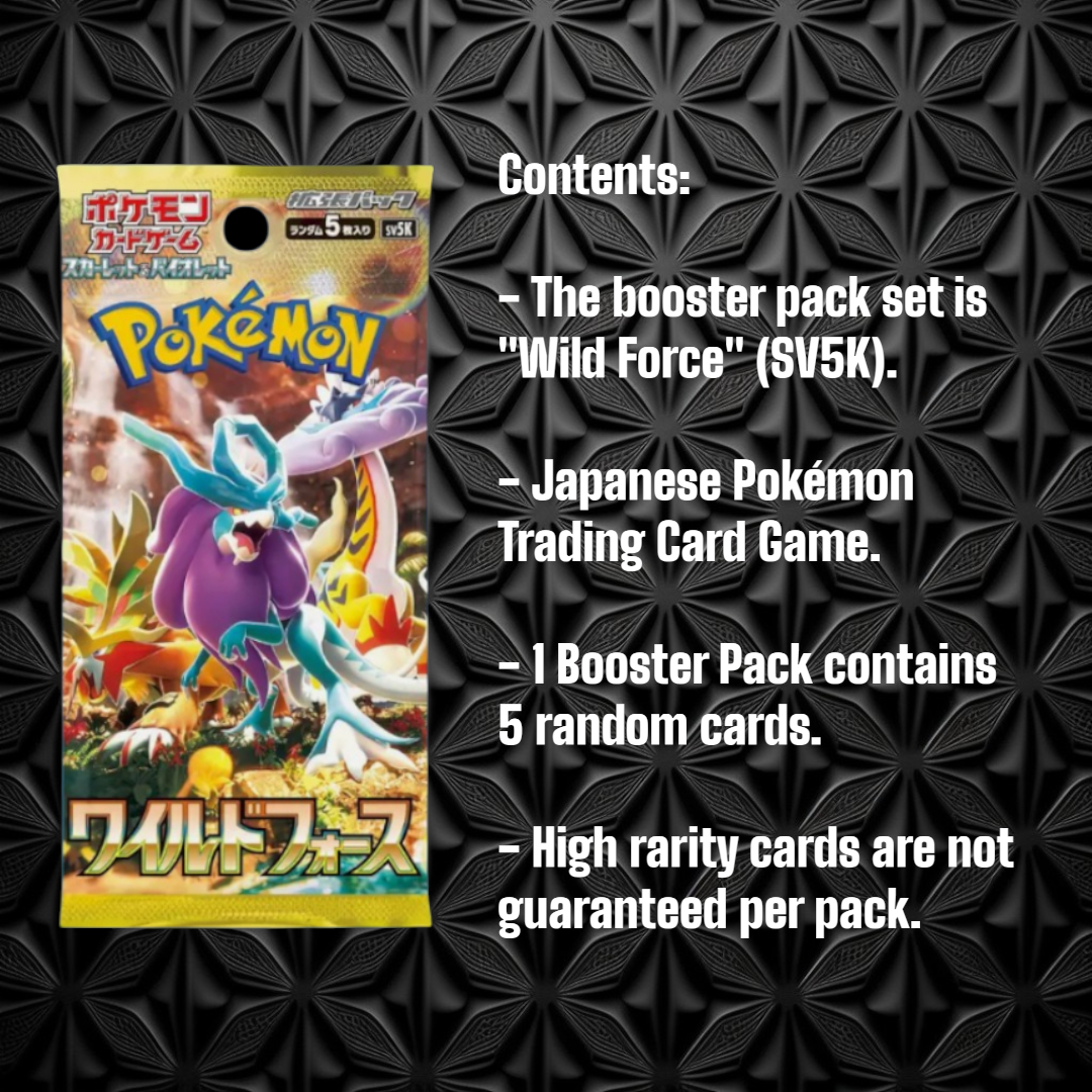 Japanese Pokémon Booster Pack Wild Force SV5K | Official TCG Trading ...
