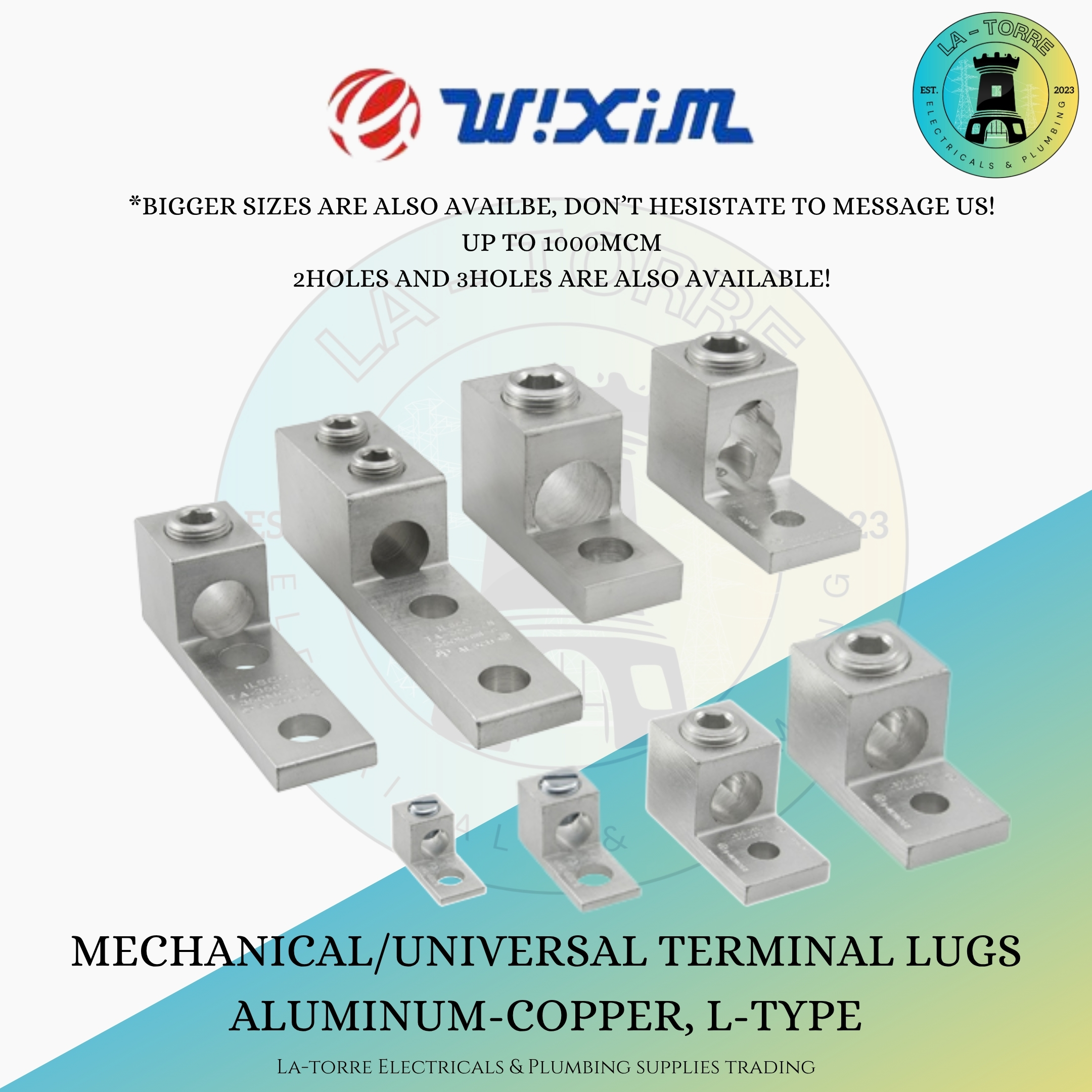 Wixim Mechanical / Universal Lugs (Aluminum-Copper L-Type) | Shopee ...