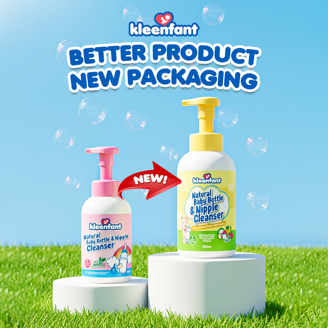 Kleenfant Natural Baby Bottle & Nipple Cleanser 500ml Bottle Pump Pack ...