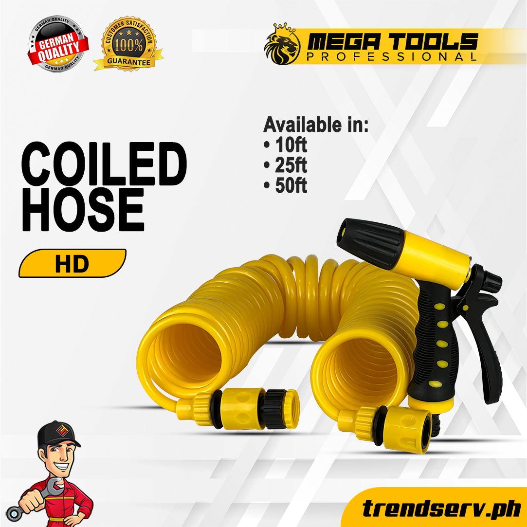 MEGA RETRACTABLE COIL GARDEN HOSE PIPE –( Expandable Reel Spray Tap ...