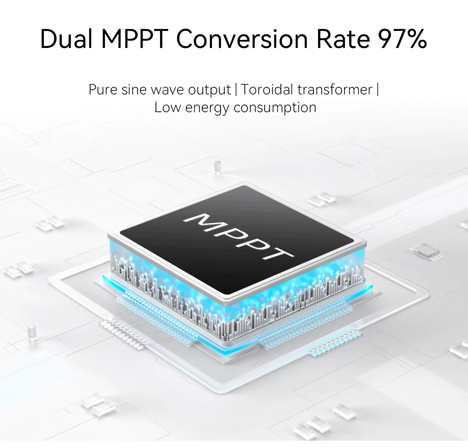 DEMUDA 13.2KW Smart 150A Dual Mppt Pure Sine Wave Hybrid Solar Inverter ...