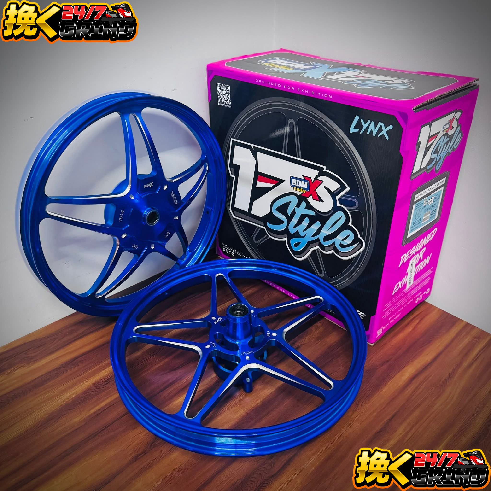 BOM X CNC MAGS LYNX 17s FOR YAMAHA AEROX V1 V2 PLUG AND PLAY | Shopee ...