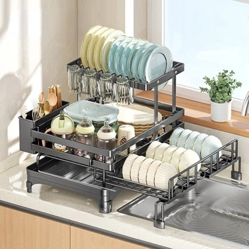 304 stainless steel material 2in1 Layer na Expandable Dish Rack may ...