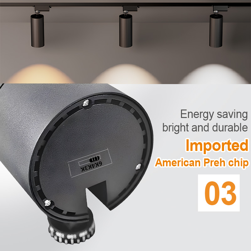 Led Tack Light Tricolor Rail Warm Light Ceiling Track light For Kitchen ...