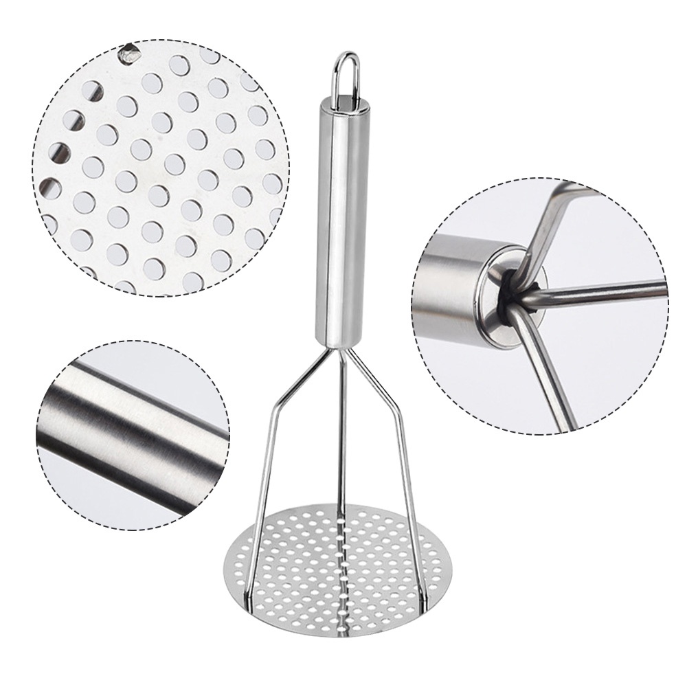 Potato Masher Stainless Steel Heavy Duty Pressed Design for Smooth ...