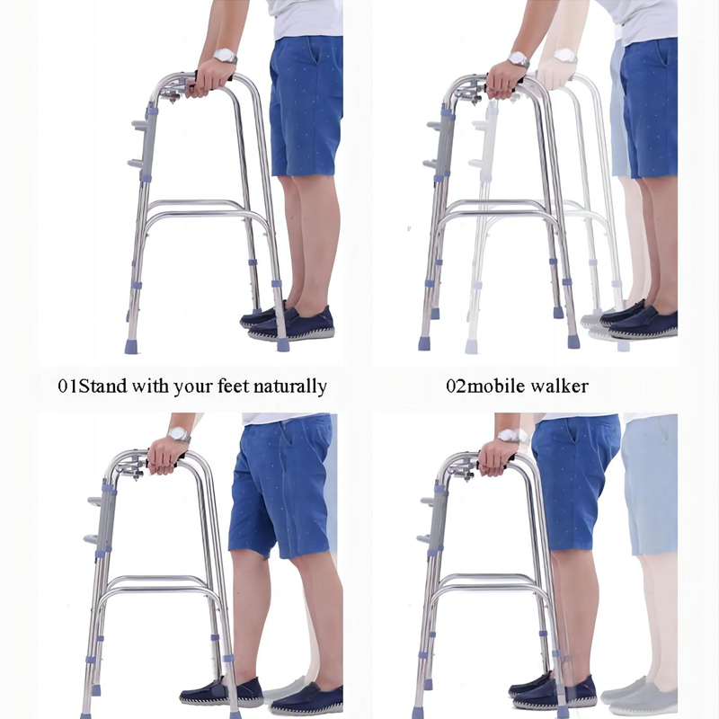 Stainless steel walking aid, suitable for the elderly, adjustable ...