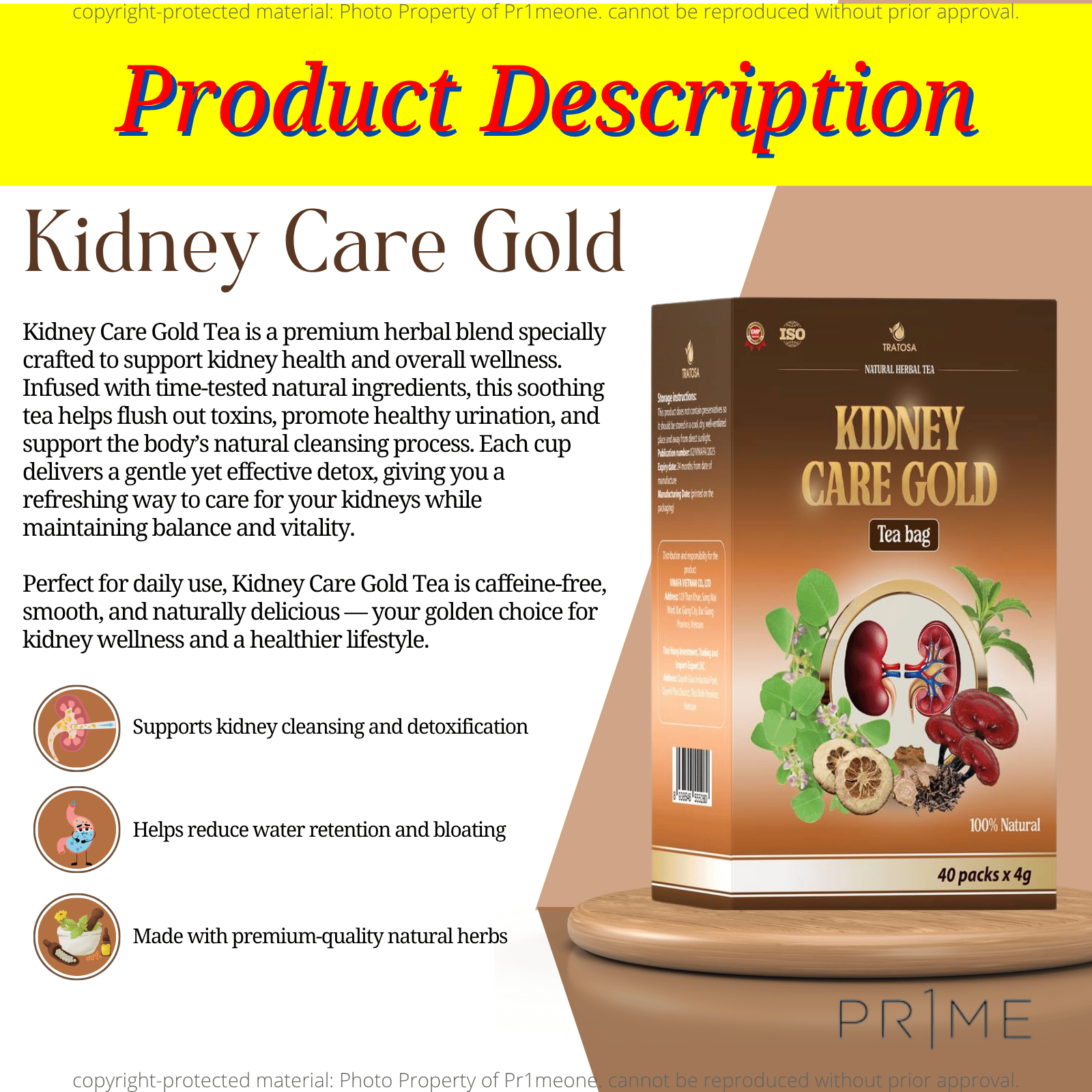 Kidney Care Gold Tea l Support Kidney Health l For Healthy Urination l ...