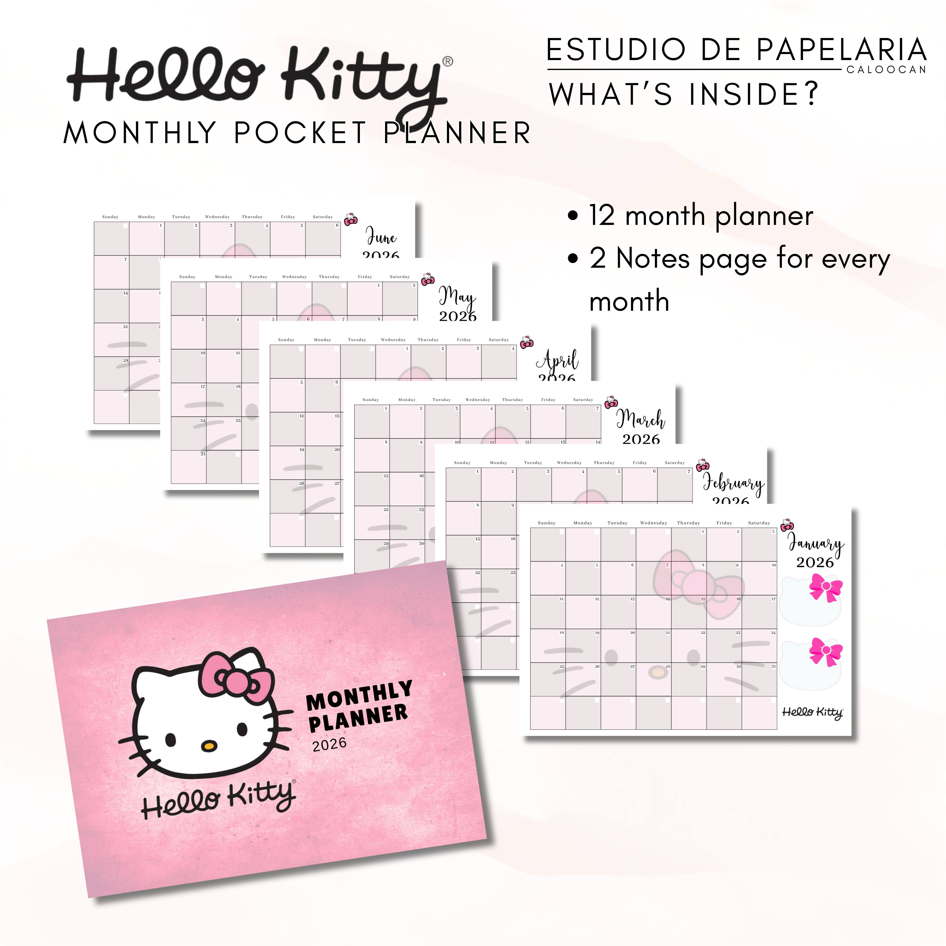 Estudio | 2026 HK Inspired Theme Weekly and monthly pocket planner ...