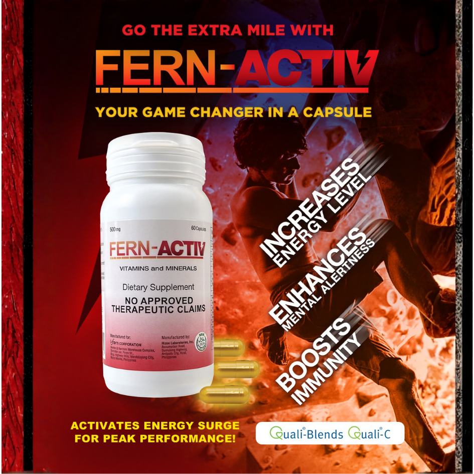 Fern Activ Multivitamins and Minerals 60 capsules | Shopee Philippines