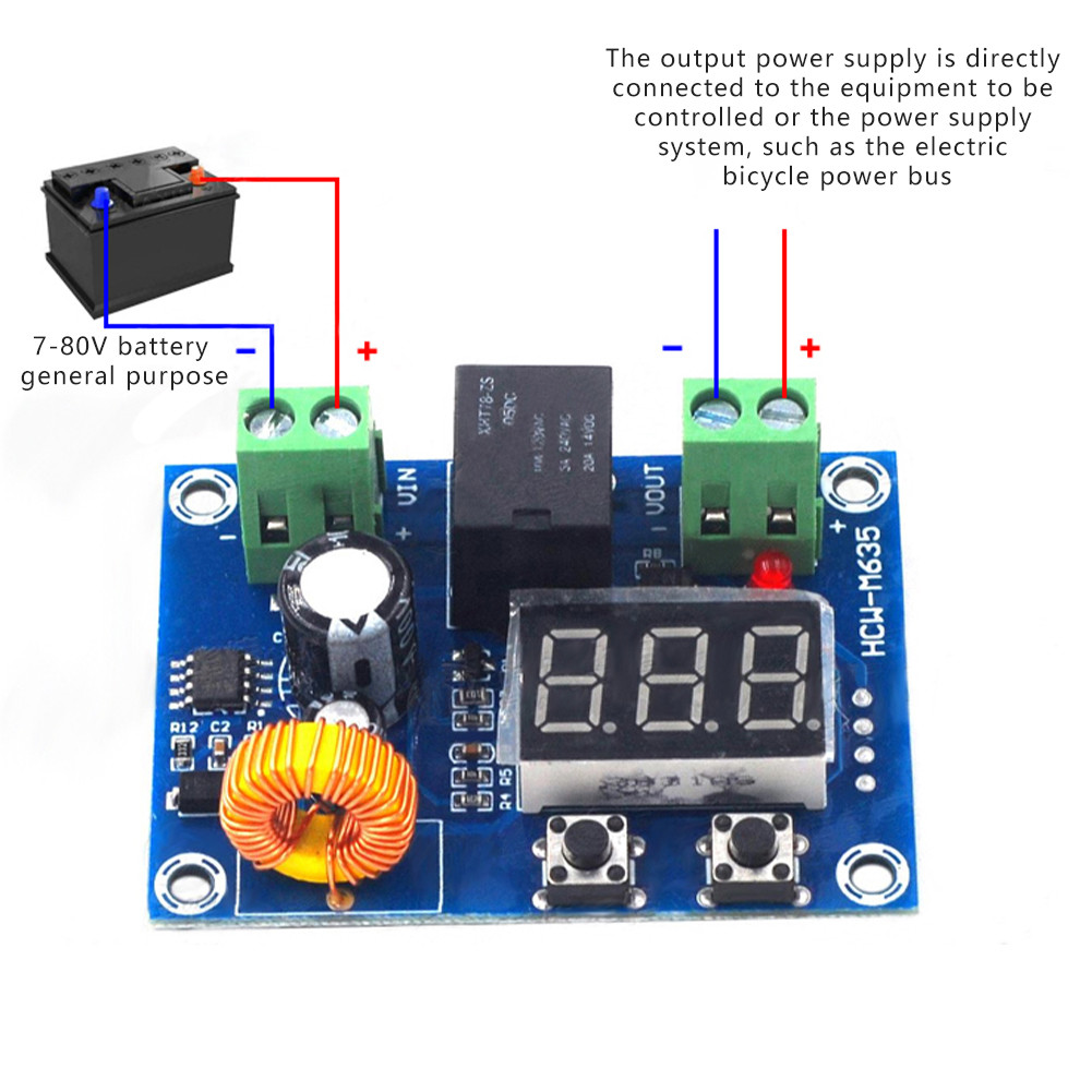 Low Voltage Disconnect Module XH-M609 12-36V Battery Protection with ...